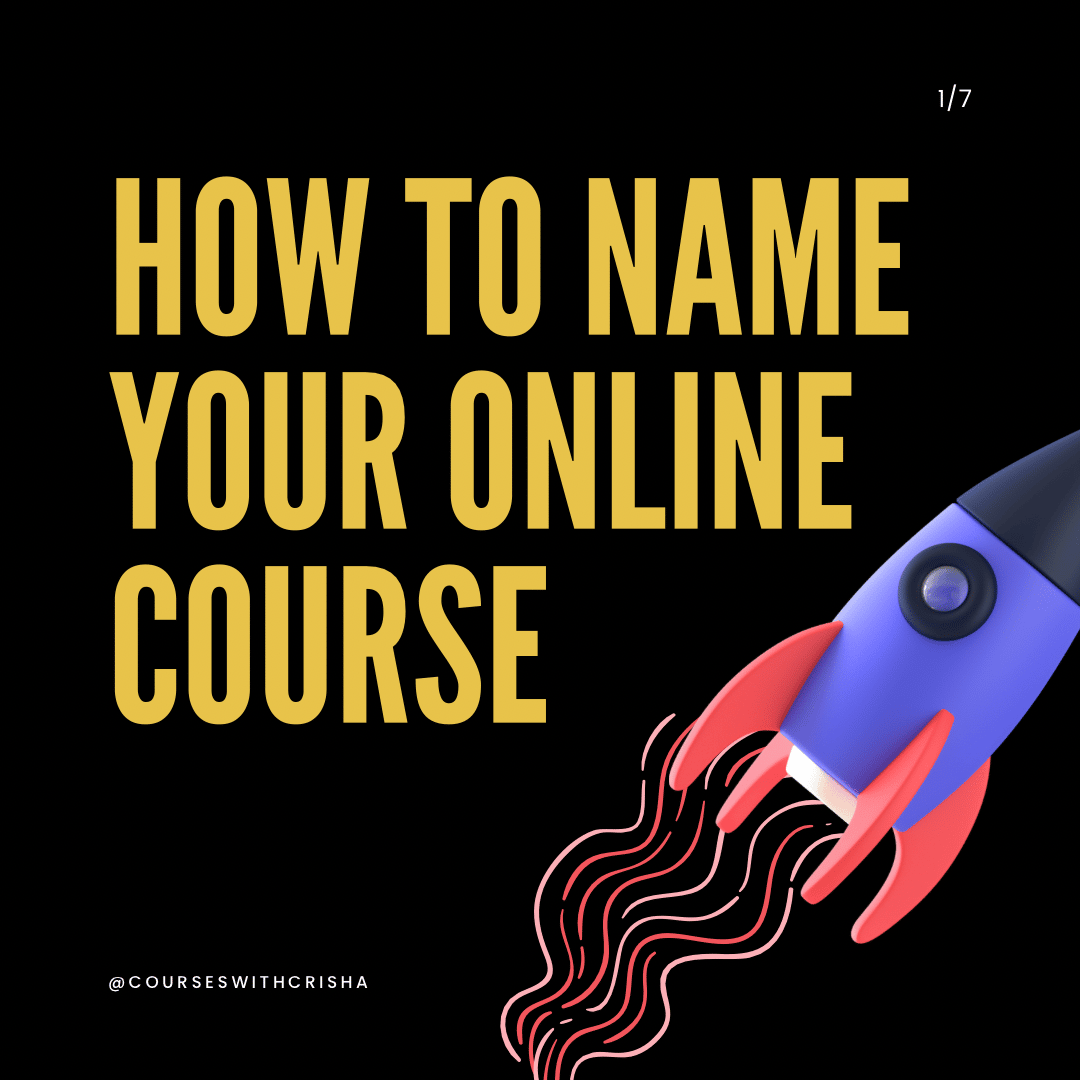 How To Name Your Online Course 💡