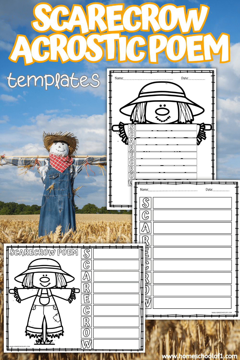 Get the free scarecrow acrostic poem template here!