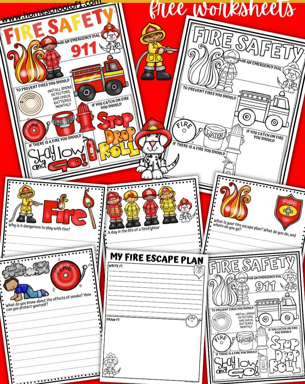 Get the free fire safety tracing worksheets here!