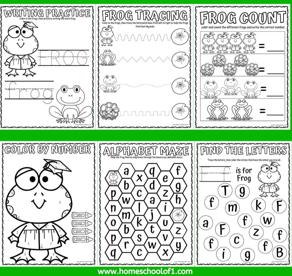 Get your free preschool frog worksheets here!