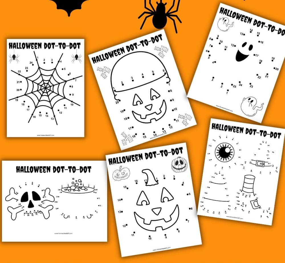 Get the free Halloween dot to dot printable here!