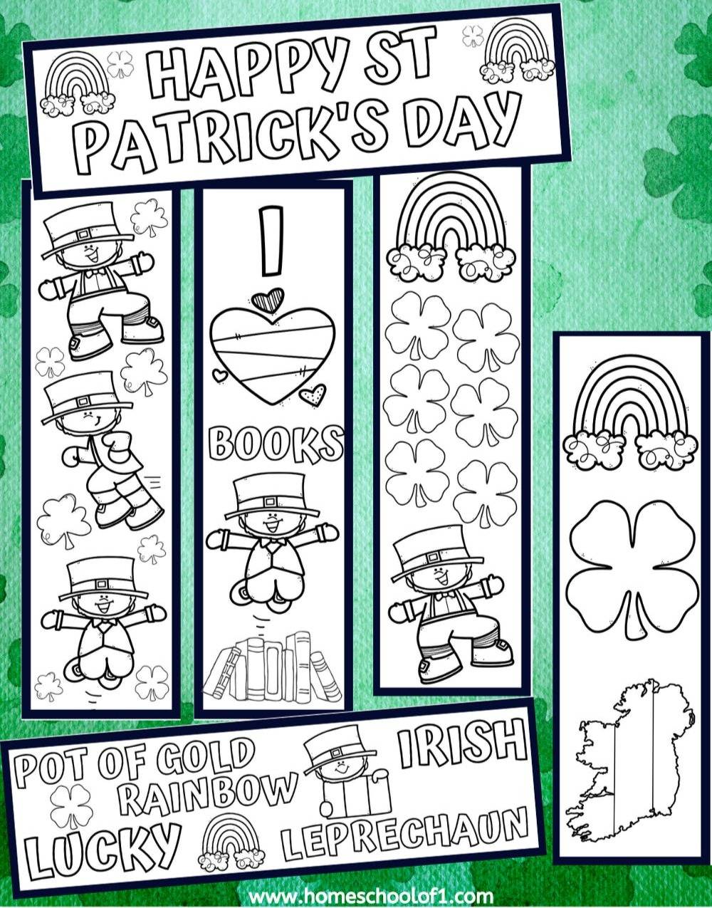 Get your free St Patrick's Day bookmarks here!
