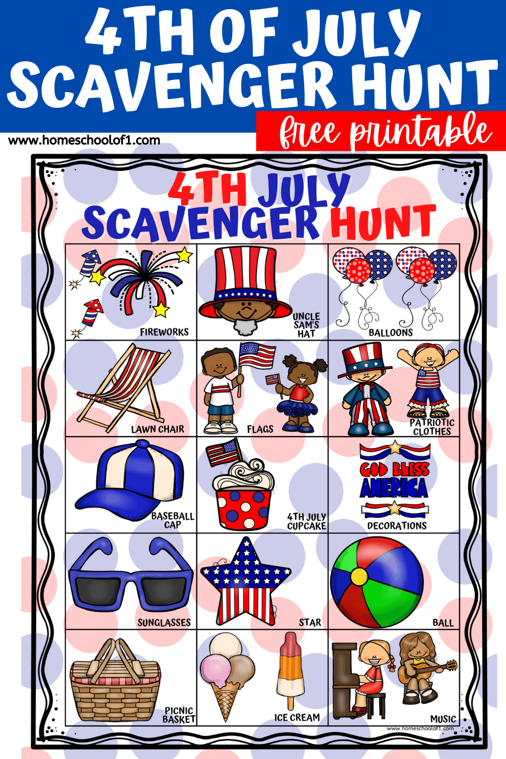 Get your free 4th of July scavenger hunt here!