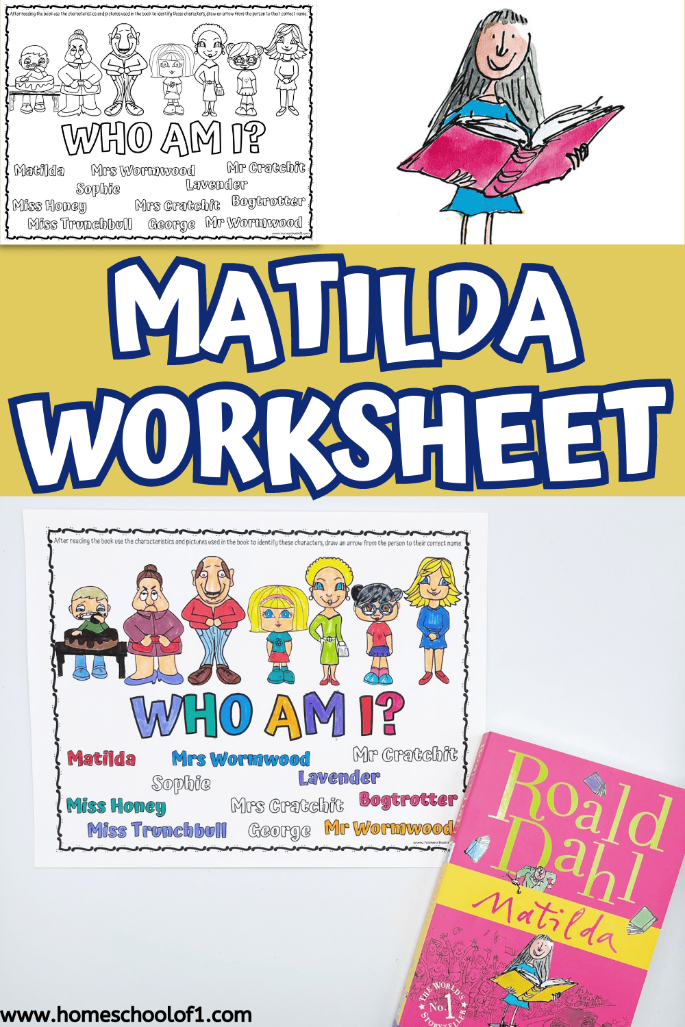 Get your free Roald Dahl Matilda worksheet here!