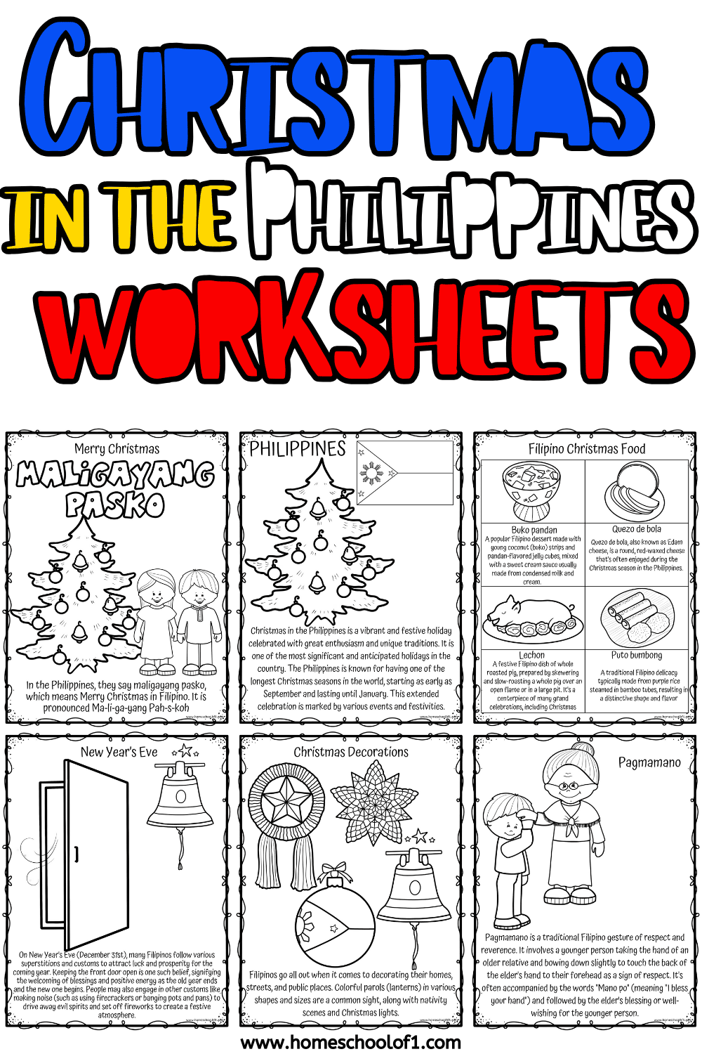 Get your free Christmas in the Philippines coloring pages here!