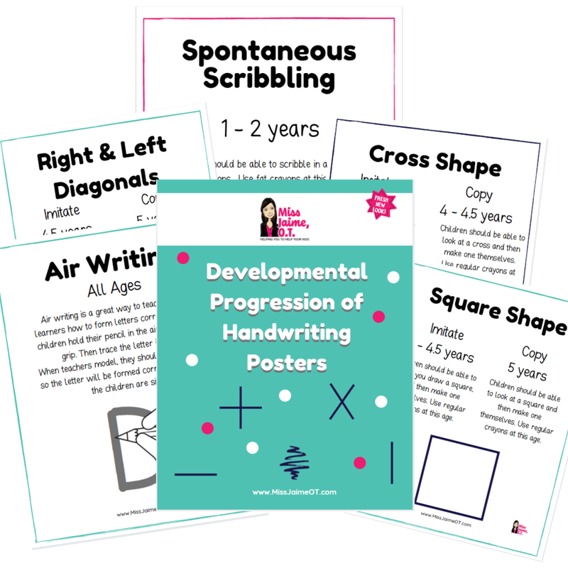 Developmental Progression of Handwriting Posters | Miss Jaime, O.T., P ...
