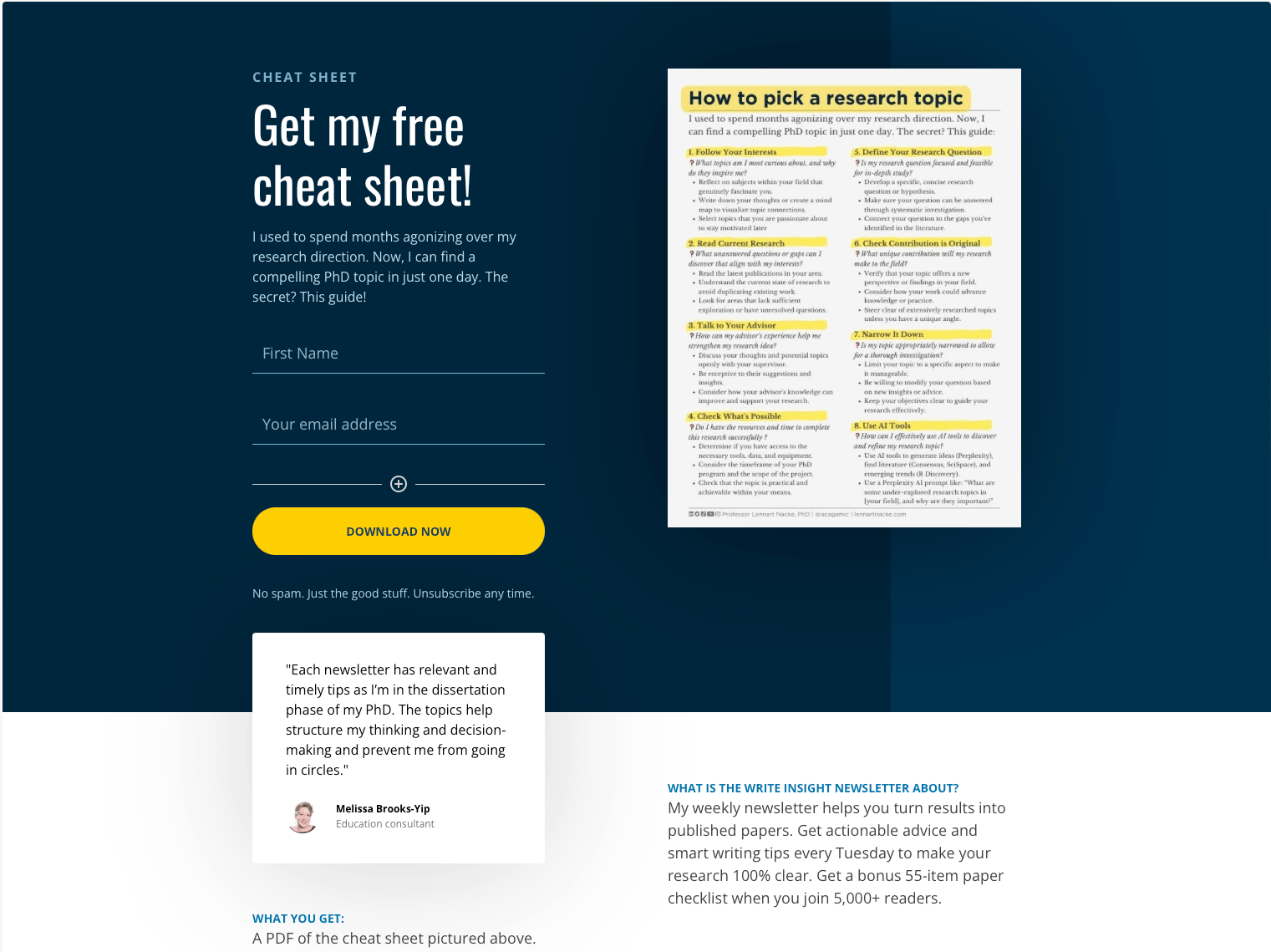 How to pick a research topic (cheat sheet download)