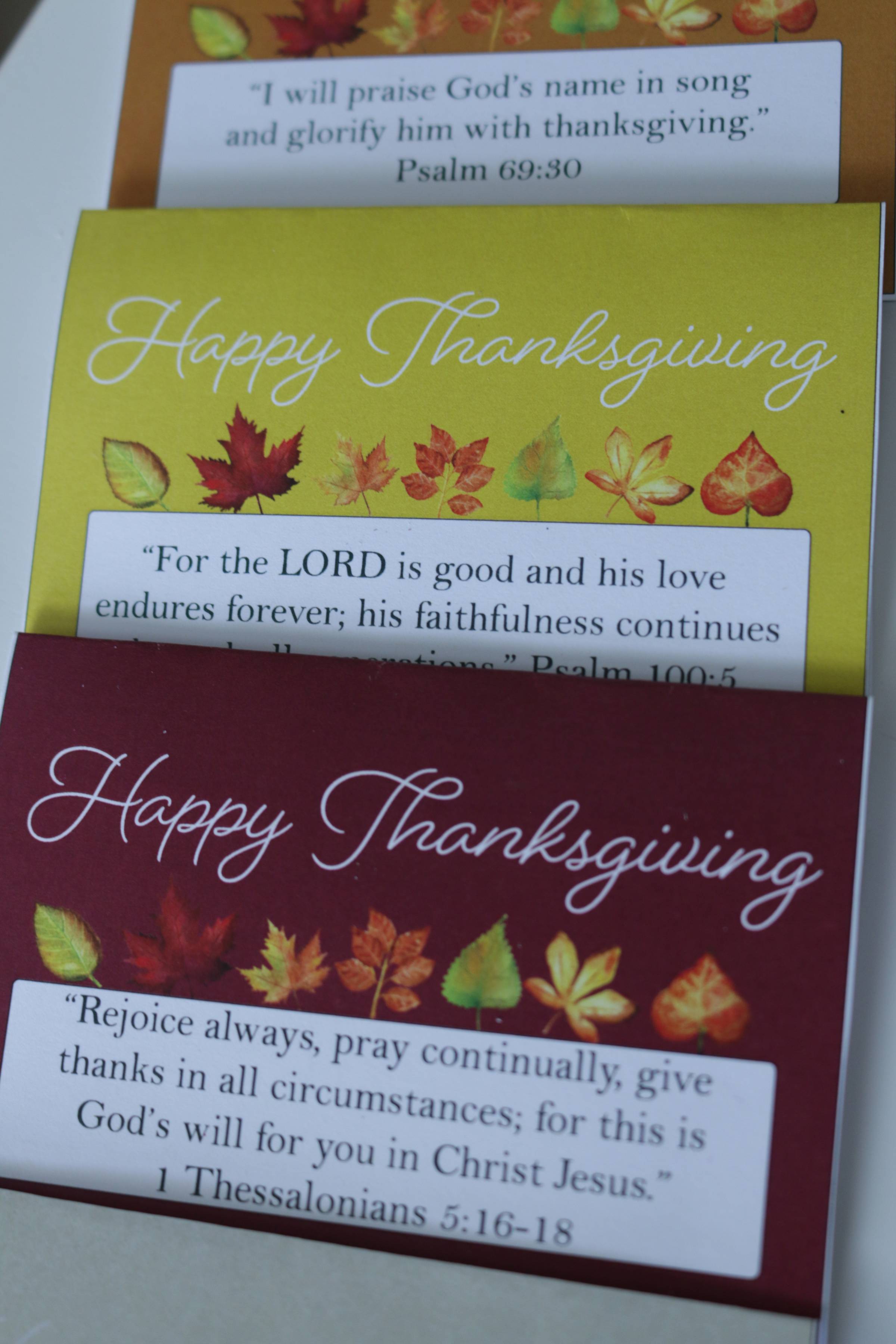 Printable Bible Verse Thanksgiving Place Cards