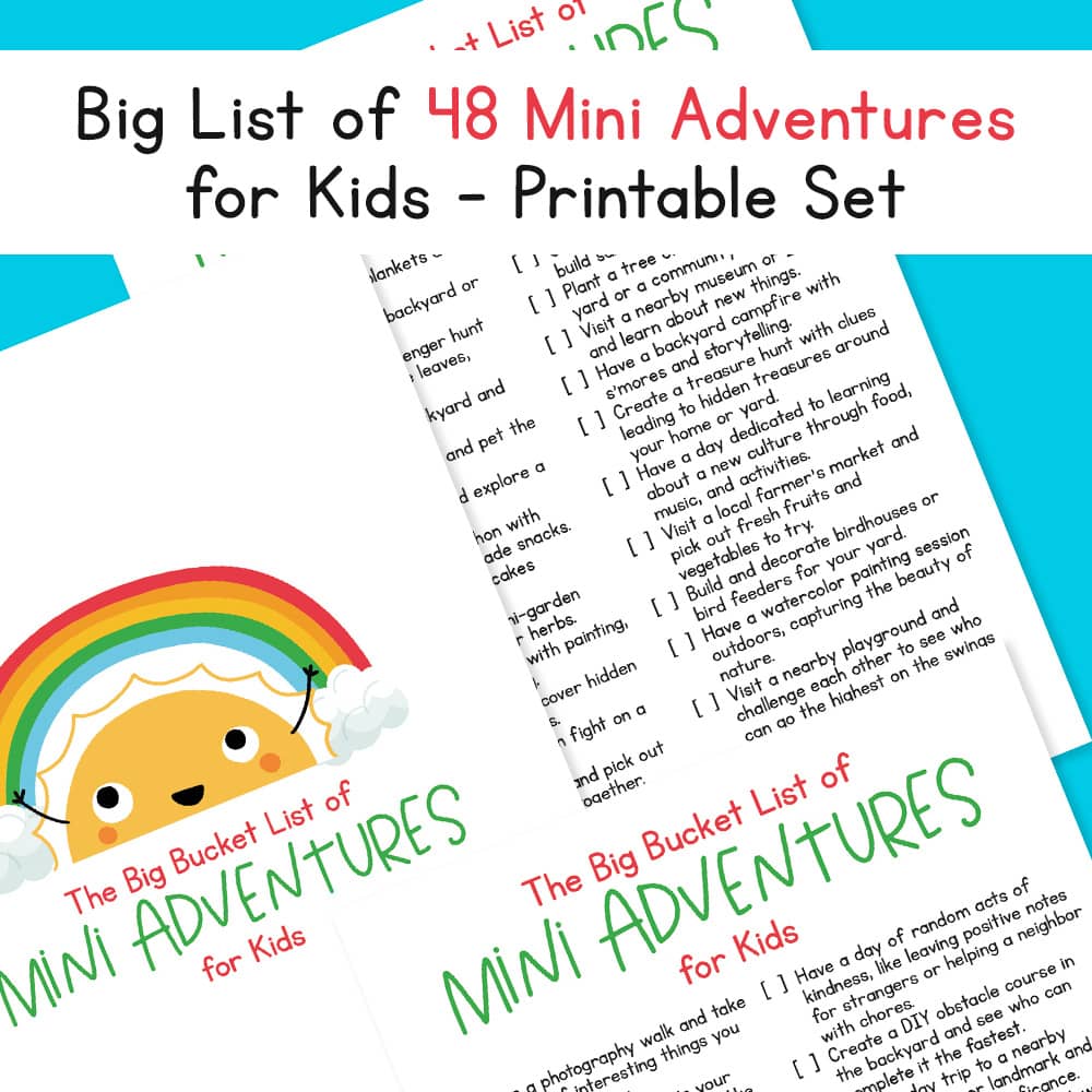 Big List of Mini Adventures for Kids
