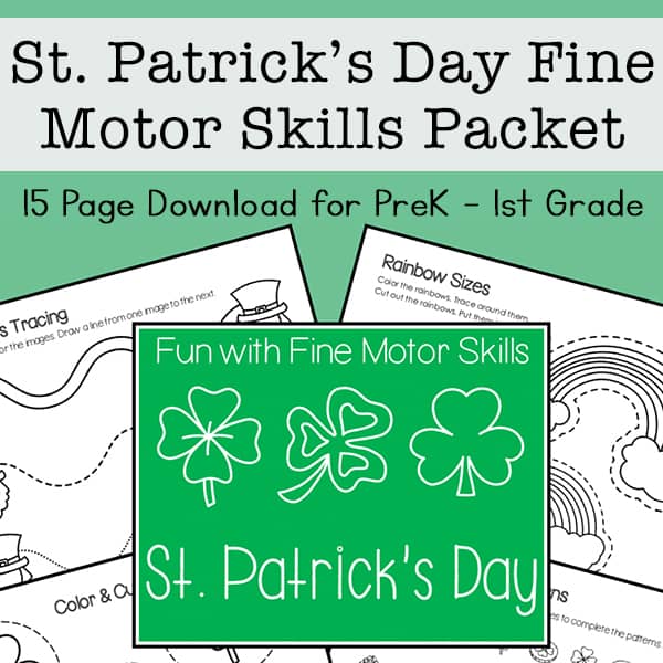 Saint Patrick's Day Fine Motor Skills Packet