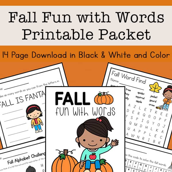 Fall Fun with Words Packet