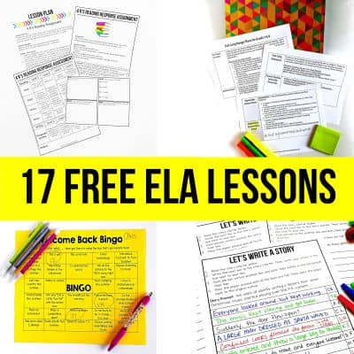 17 Free Middle School ELA Lessons