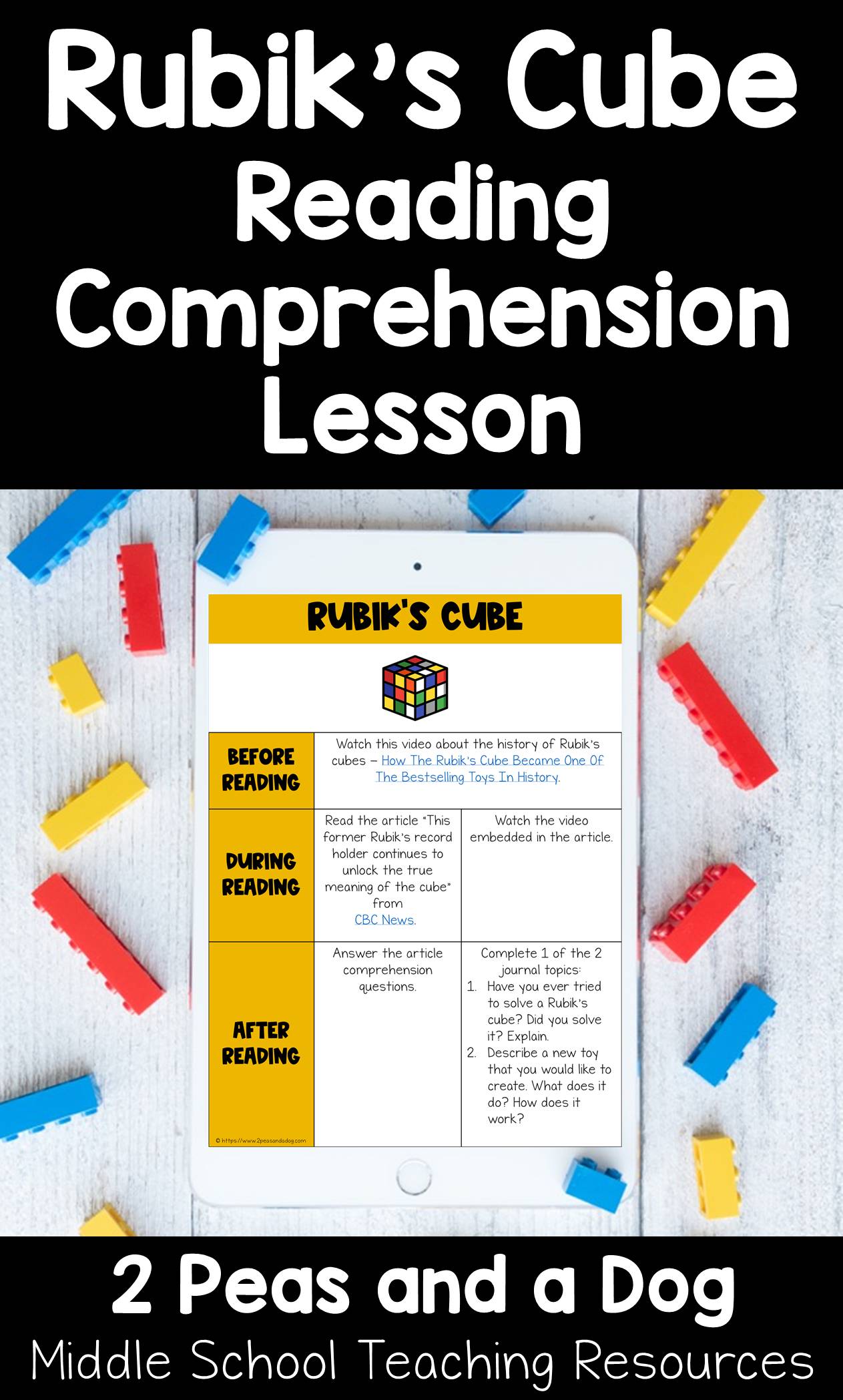Rubik's Cube Reading Comprehension Lesson