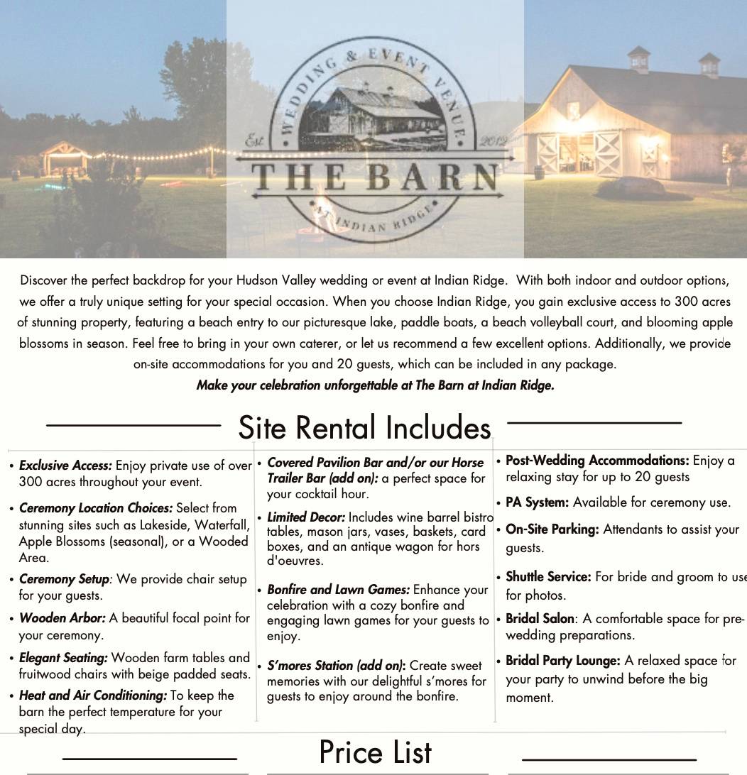Weddings | The Barn at Indian Ridge