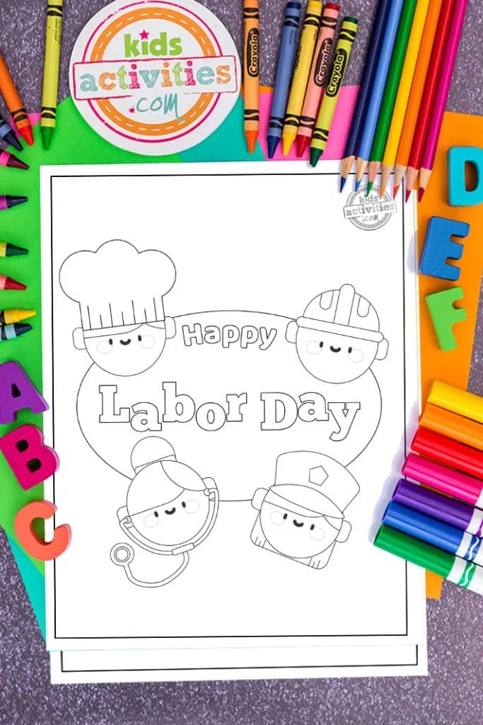 🎉fun things for the weekend... 🖍️FREE printable Labor Day coloring page ...