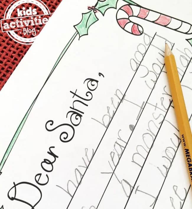 🎅🏻FREE printable letter to Santa & wish list for kids, 💵 dollar bill ...
