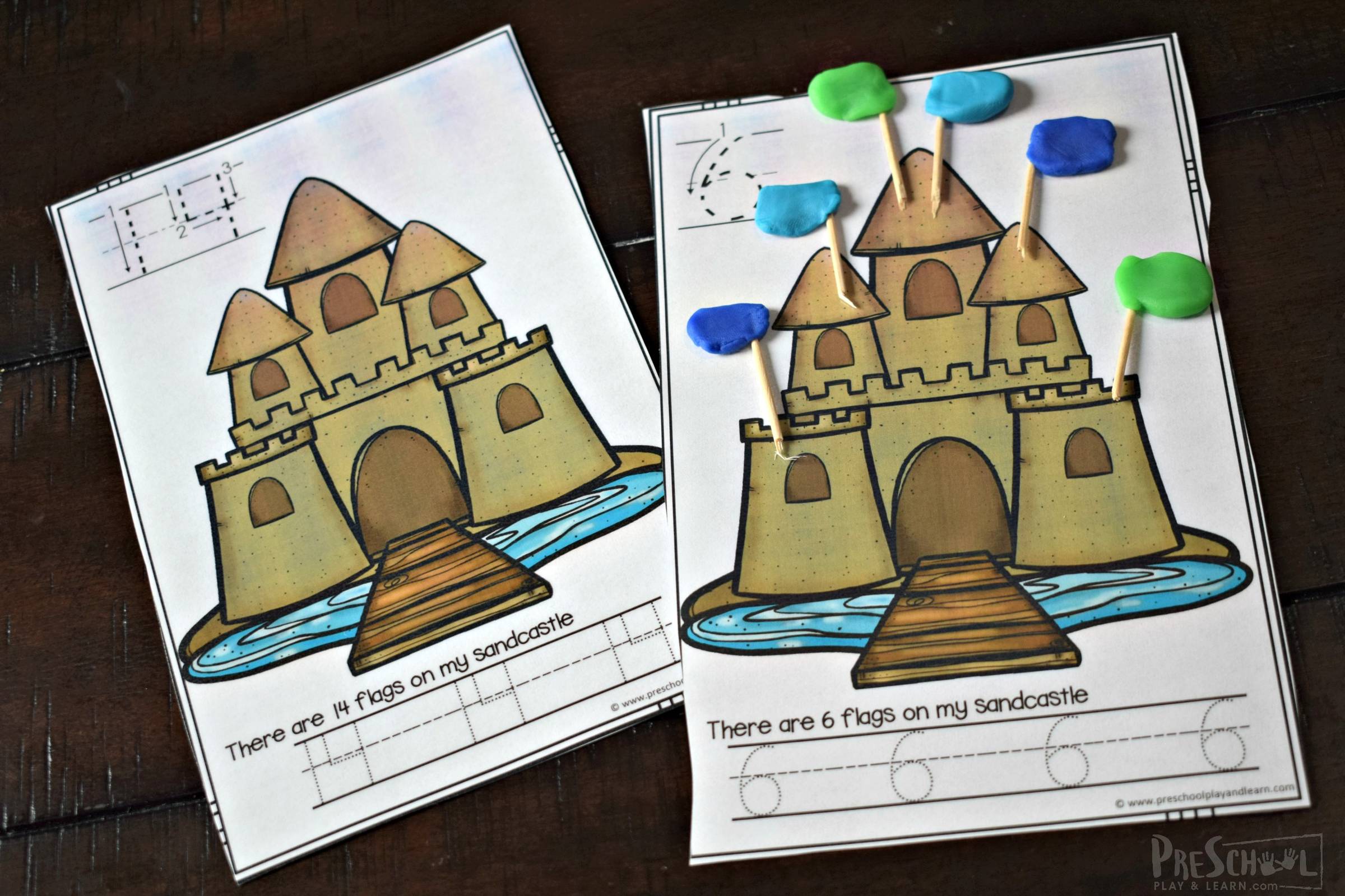 Sandcastle Drawing For Kids