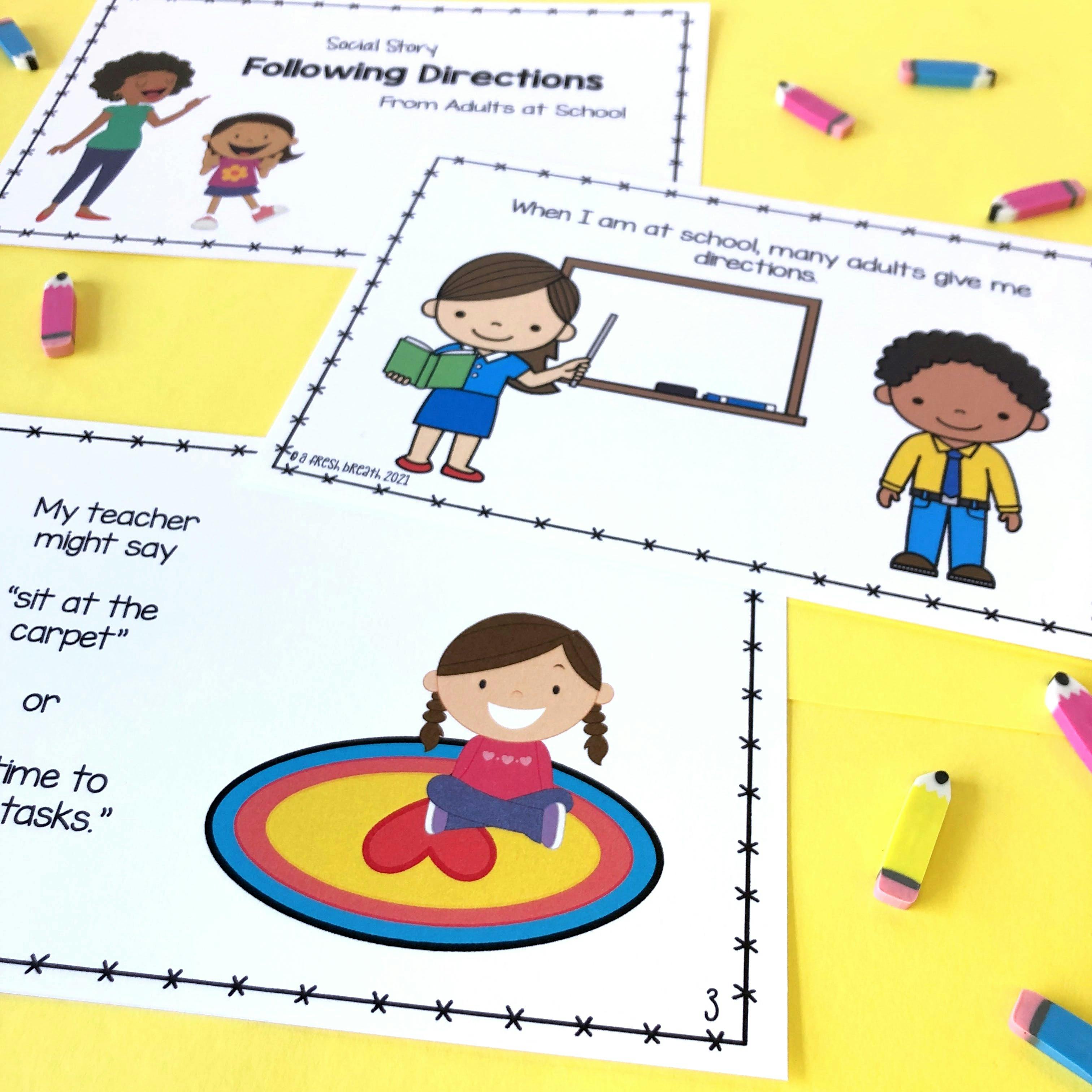 Following Directions Social Story