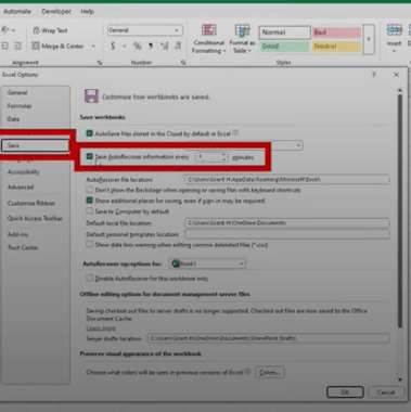 How to turn on Auto Save in Excel – Excel With Grant – Blog