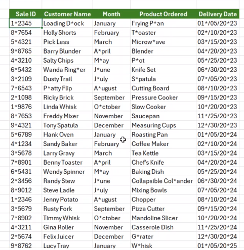 Stop Deleting Asterisks in Excel… – Excel With Grant – Blog