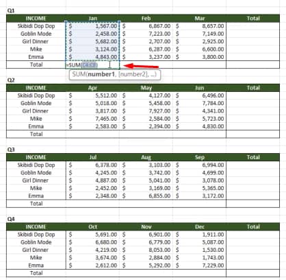 How-to: How to Sum Excel Tables Instantly – Excel With Grant – Blog
