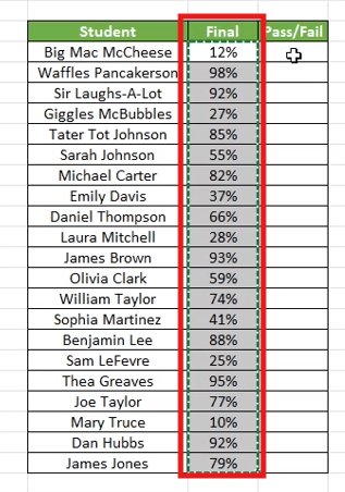 How to Automate Pass/Fail in Excel – Excel With Grant – Blog
