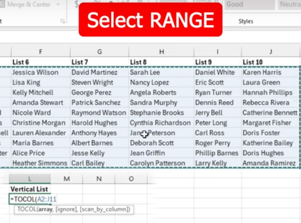 How To Use The Tocol Function In Excel Excel With Grant Blog