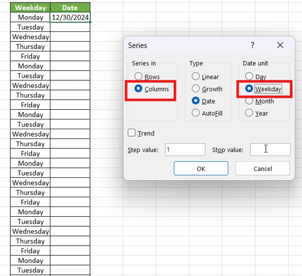 How to Autofill Weekdays in Excel Instantly – Excel With Grant – Blog