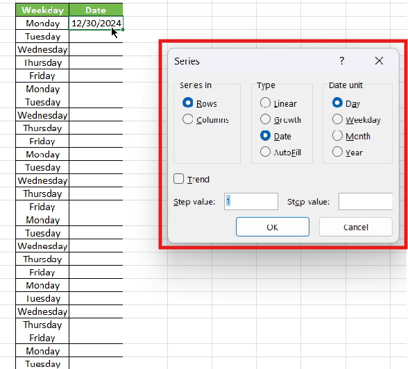 How to Autofill Weekdays in Excel Instantly – Excel With Grant – Blog