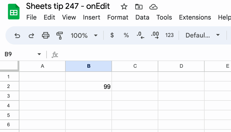Sheets Tip 247: Amazing what you can do with 5 lines of code...