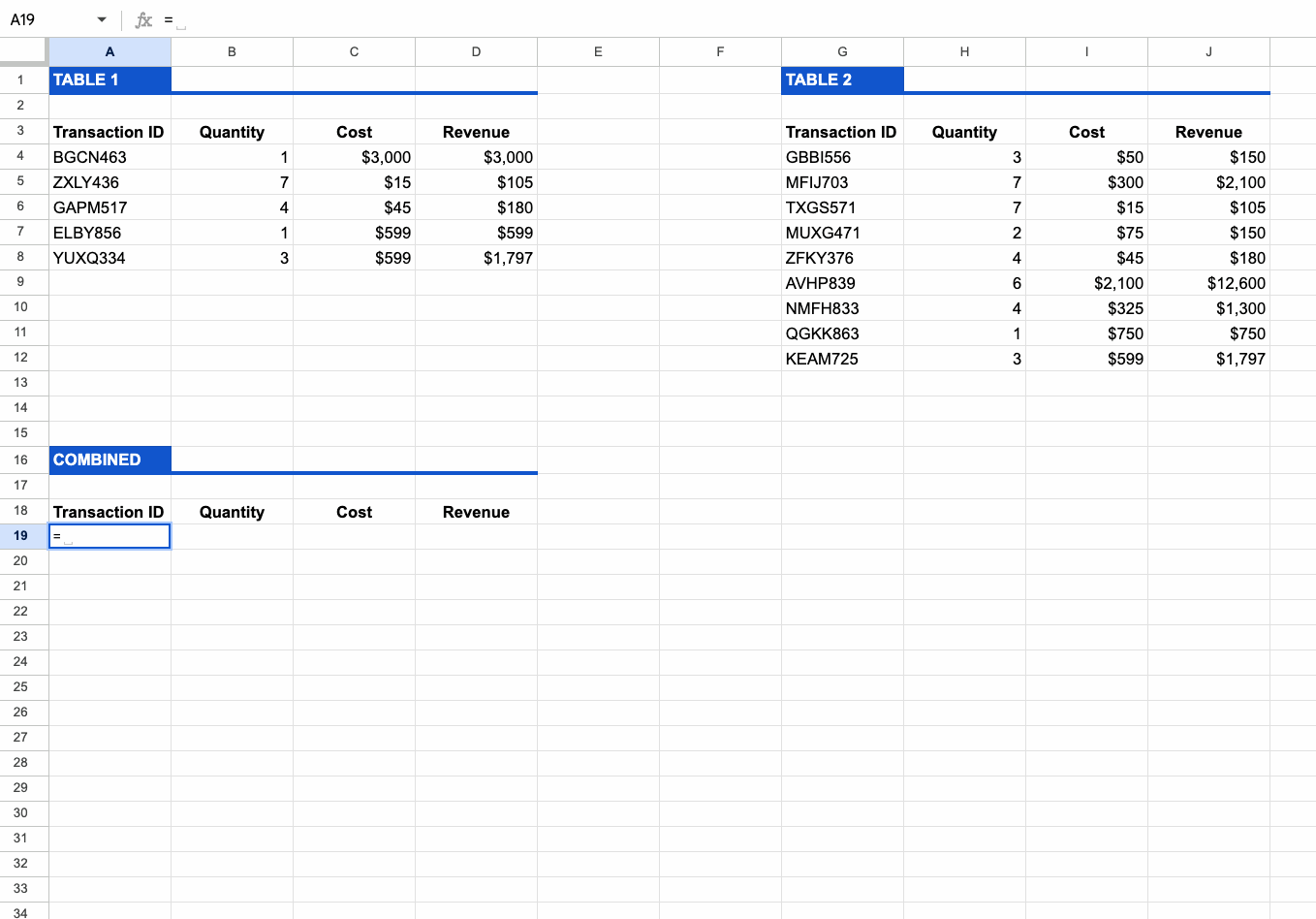 Sheets Tip 253: Combine tables easily with VSTACK Sheets Tip 253: Combine tables easily with VSTACK