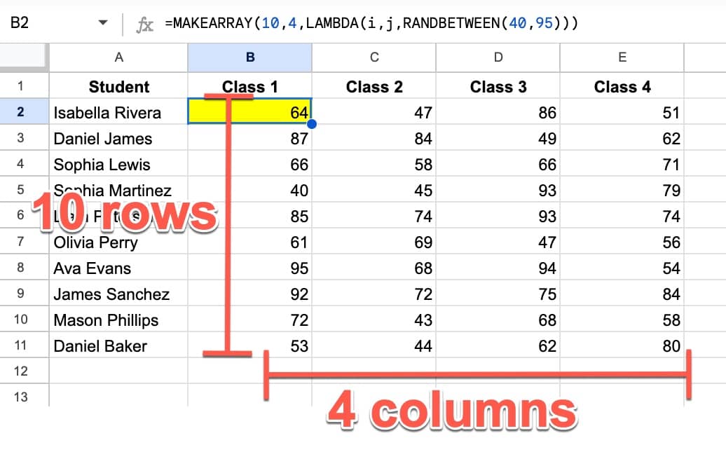 Sheets Tip 301: Build Data Sets Fast with MAKEARRAY