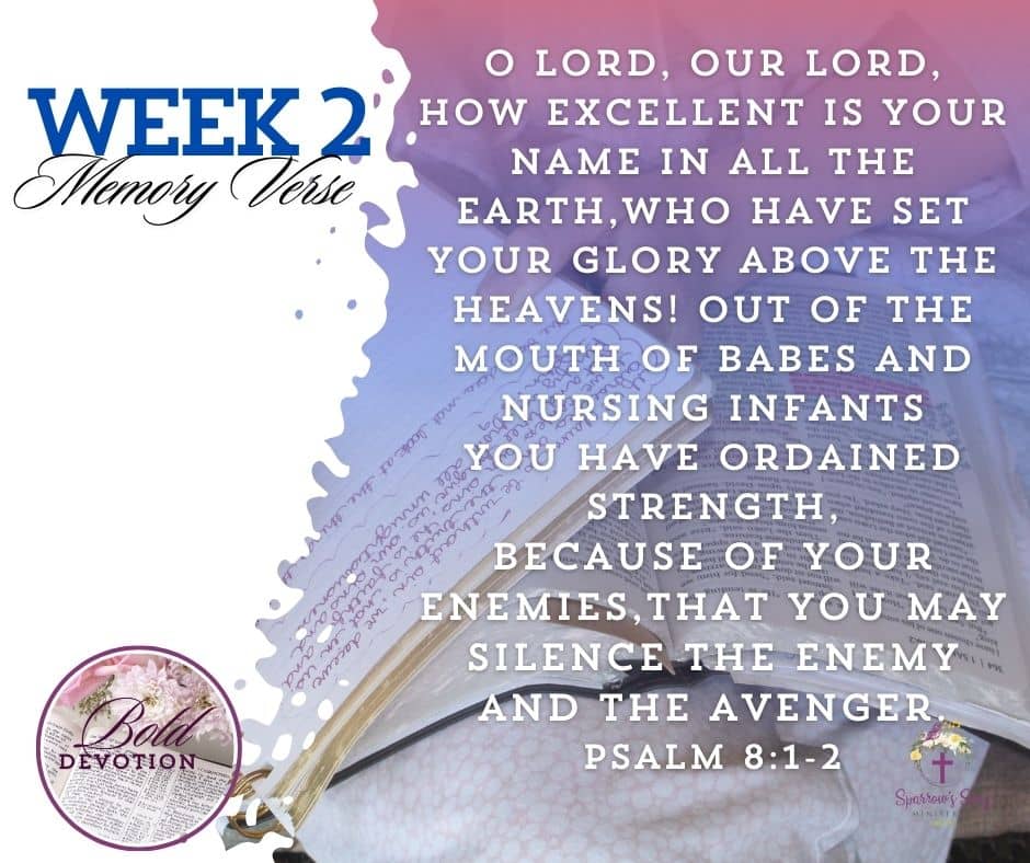 Embrace the Word ~ August 2024: Bold Devotion Week 2 – Sparrow's Song Ministries