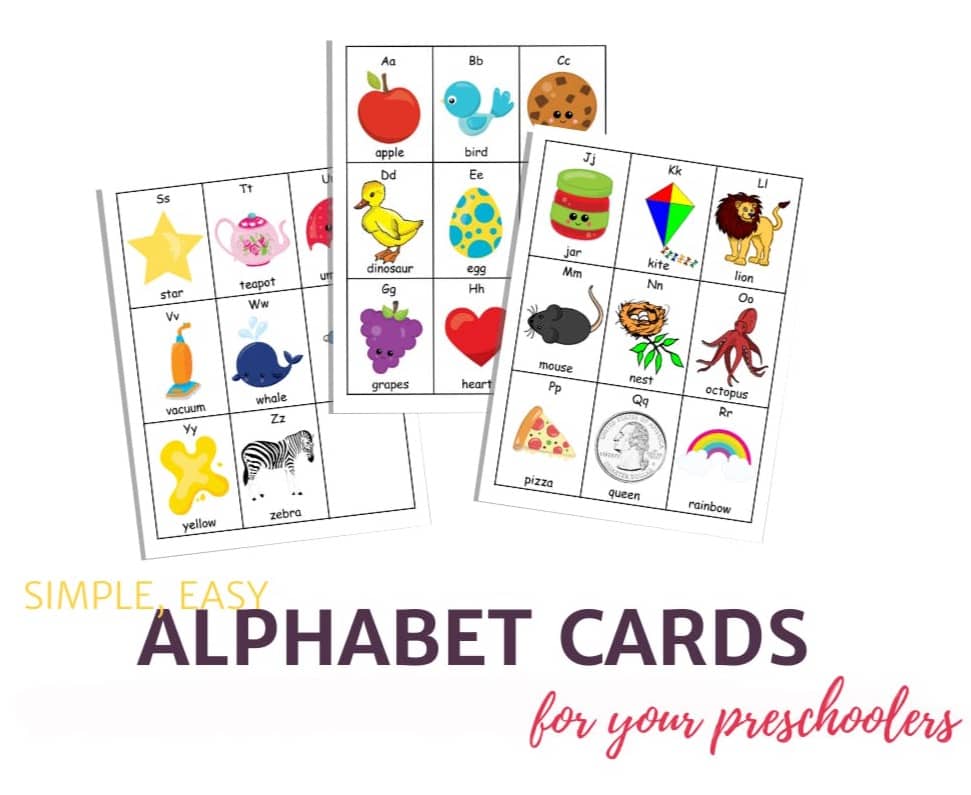FREE Alphabet Cards for Preschoolers!