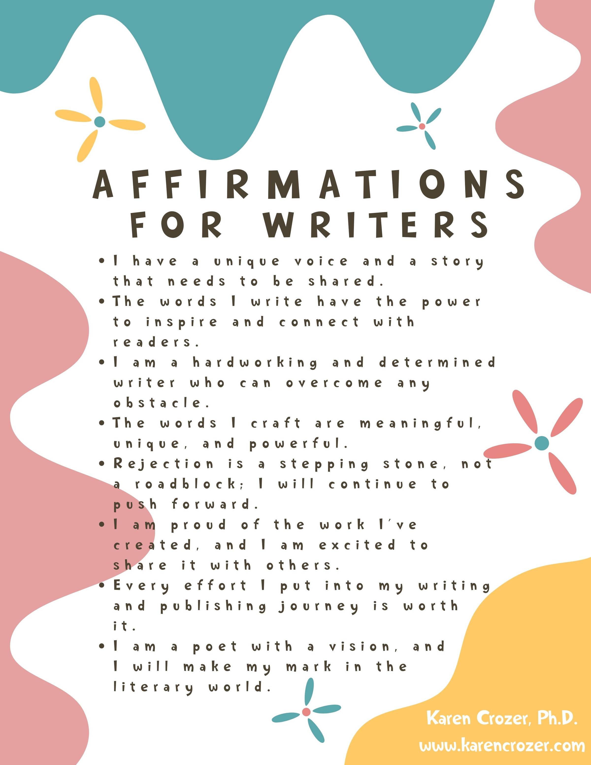 Download my Affirmations for Writers!