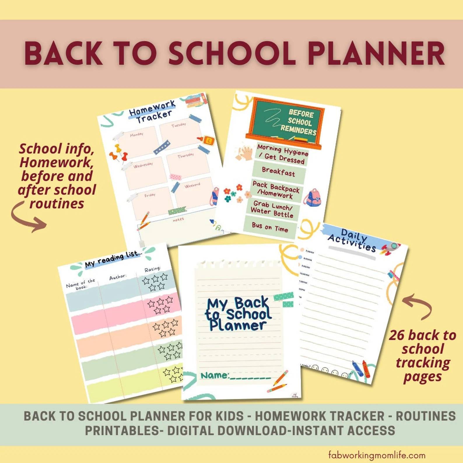 Get the Back to School Planner for Kids