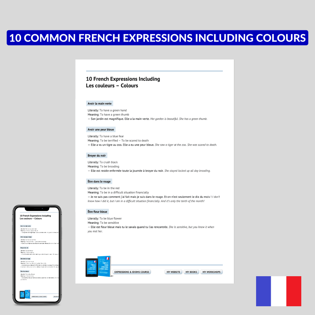 16 French Expressions including les Couleurs - Colors - French Online ...
