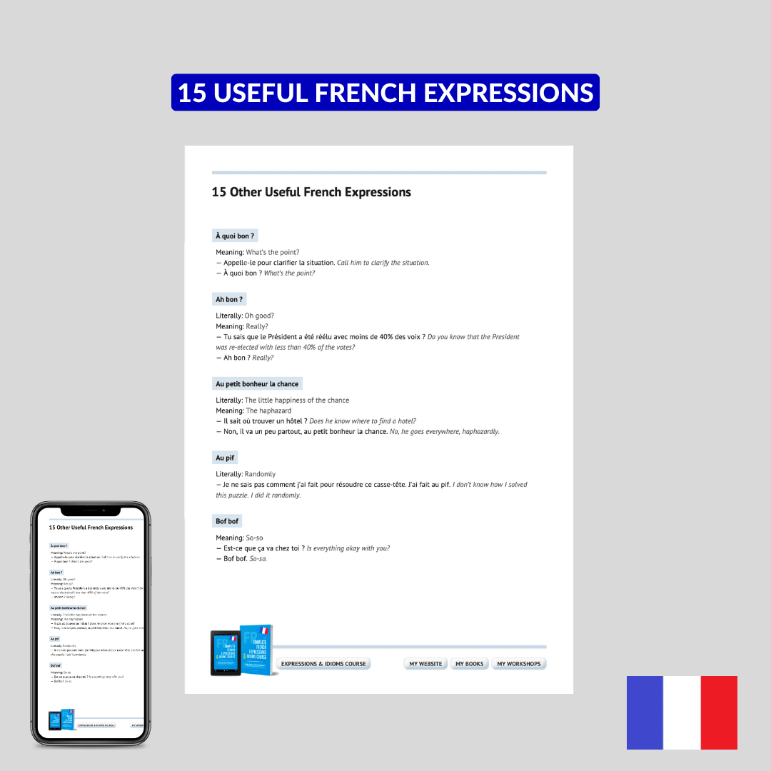 Learn 110 Other Useful French Expressions - French Online Language ...