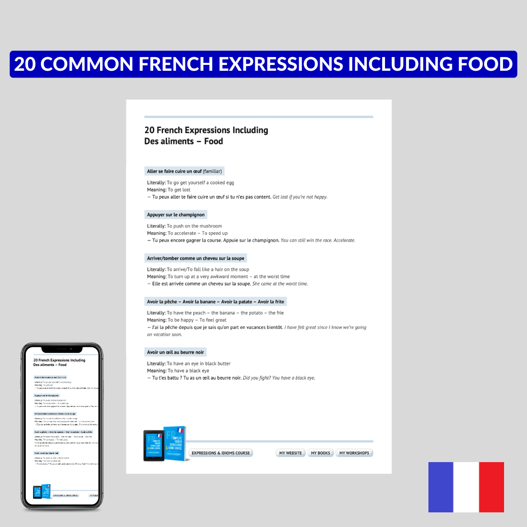 40 French Expressions including des Aliments - Food - French Online ...