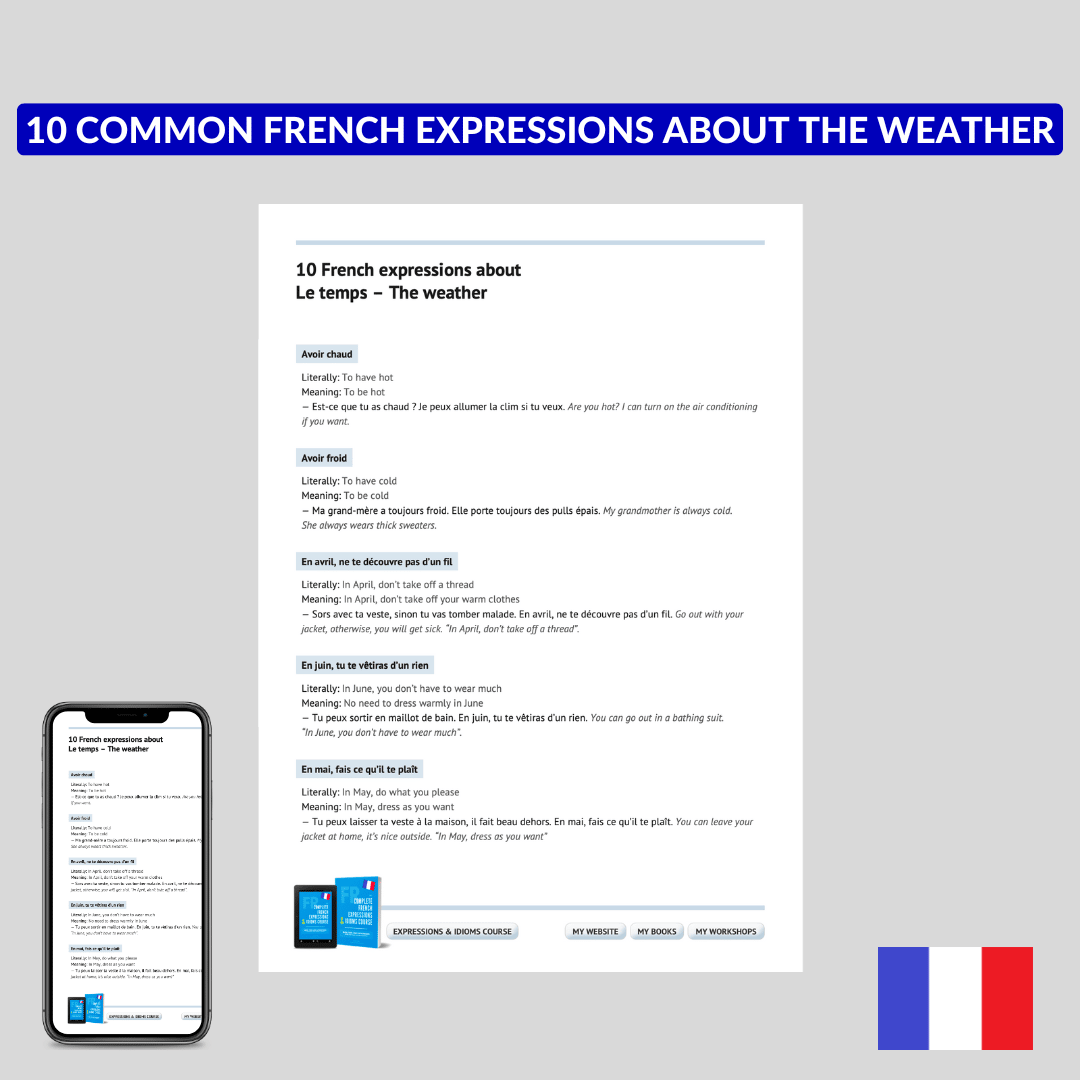13 French Expressions about Le temps - The weather - French Online ...