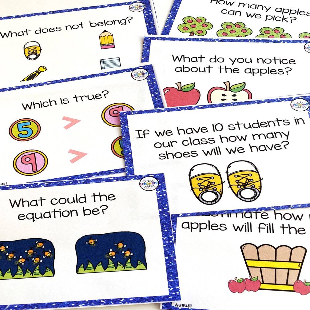 Grab Your Free First Grade August Math Talks