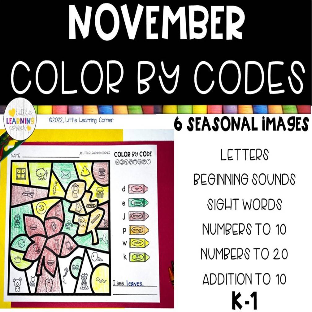 Grab Your Free November Color by Codes