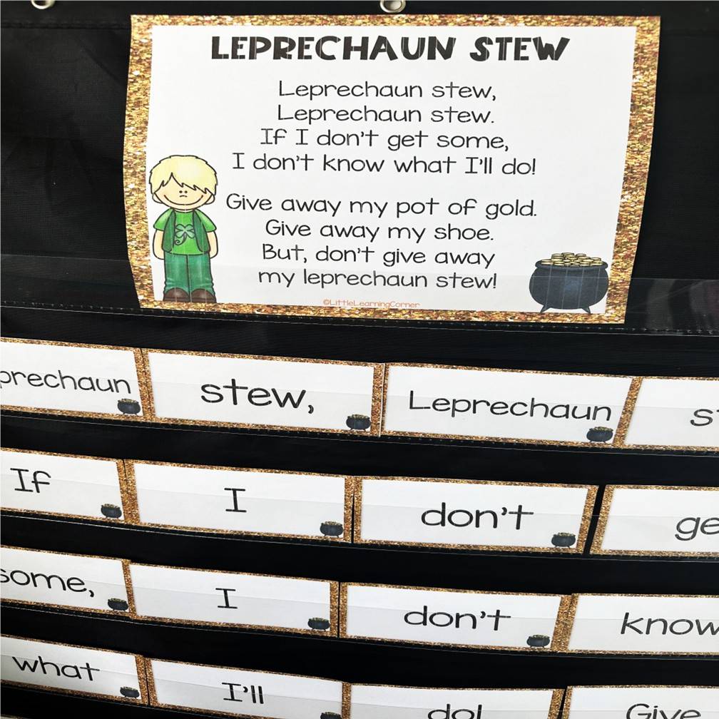 Grab Your Free Leprechaun Stew Pocket Chart Poem