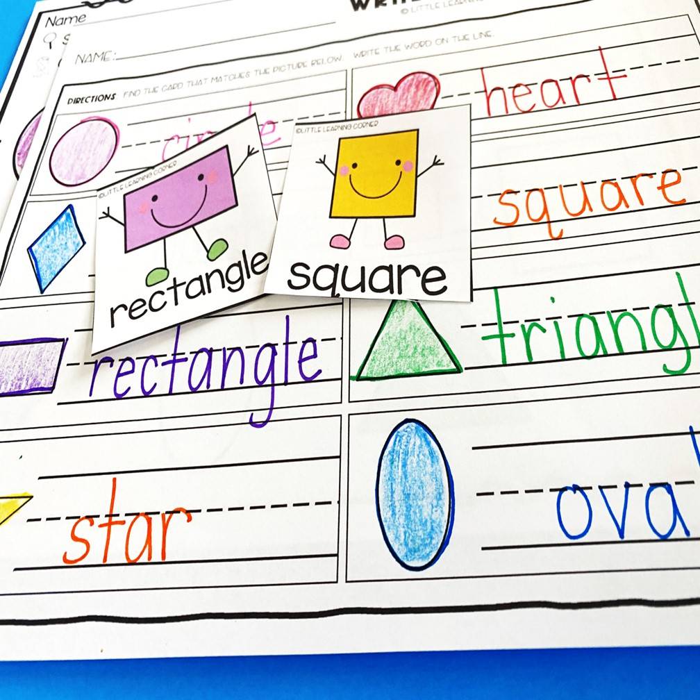 Free Shapes Write the Room - Little Learning Corner