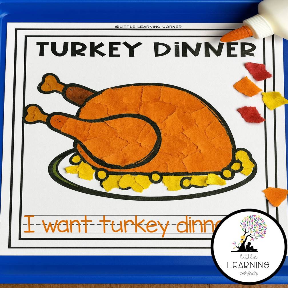 Grab Your Free Turkey Tear Art Craft!
