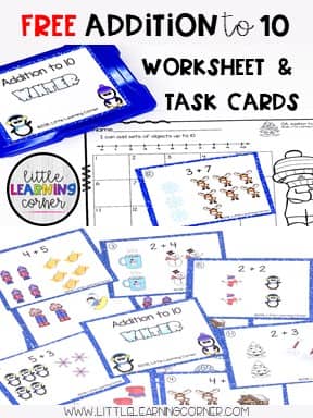 Grab Your Free Winter Addition Task Cards!