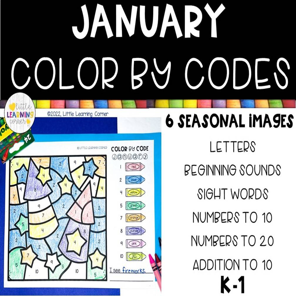 Grab Your Free January Color by Codes