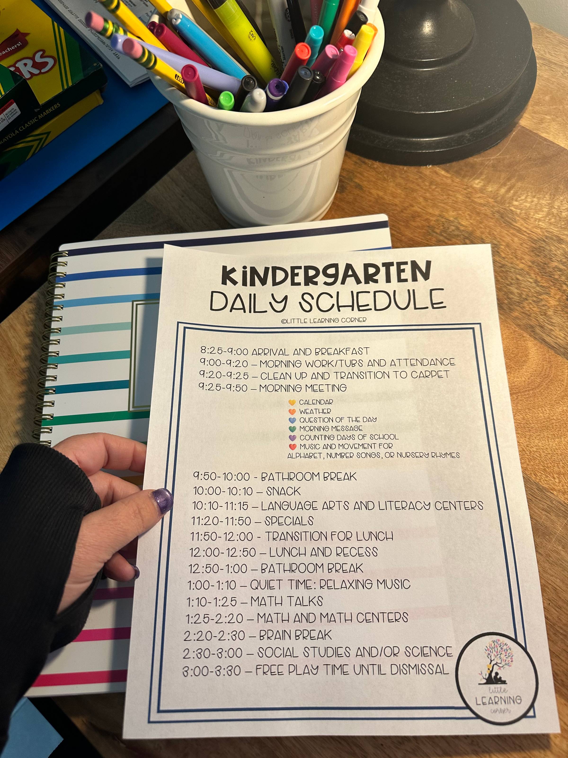 Grab Your Free Kindergarten Schedule Printable!