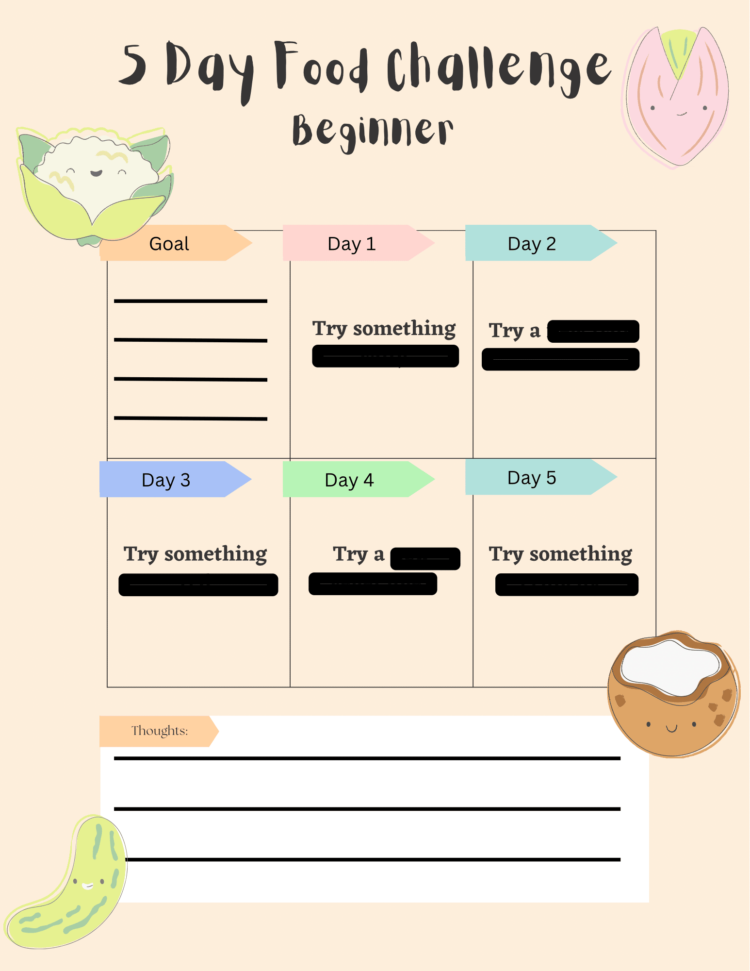 5 Day Food Challenge (Beginner)