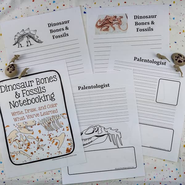 Dinosaur Bones & Fossils Notebooking Pages for Paleontology Study